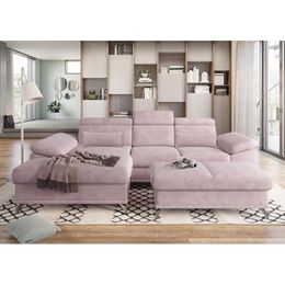 Sit & More sit&more Ecksofa &raquo;Cabrio L-Form, B: 295 cm, mit Sitztiefen-, Arm- & Kopfteilverstellung&laquo; 2 Nierenkissen, Federkern, optional Bettfunktion und Stauraum