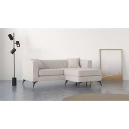 Home Affaire Ecksofa &raquo;MATTHEW L-Form ideal f&uuml;r kleine R&auml;ume, Ma&szlig;e B/T/H: 201/162/74 cm&laquo; elegantes Designsofa, feine Steppung im R&uuml;cken, incl. 