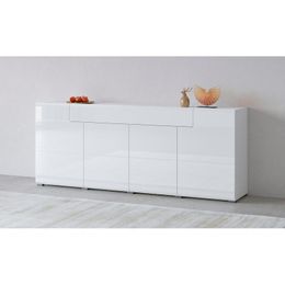 OTTO home Sideboard &raquo;Toledo,Breite 208cm,moderne Kommode mit dekorative Fr&auml;sungen,grifflos&laquo; Kombikommode mit viel Stauraum, Einlegeb&ouml;den verstellbar 