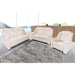 Sit & More sit&more Polstergarnitur &raquo;Basel&laquo; Set, bestehend aus 3-Sitzer + 2-Sitzer + Sessel beige