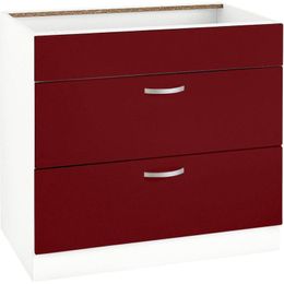 Wiho-K&uuml;chen wiho K&uuml;chen Unterschrank &raquo;Flexi&laquo; Breite 90 cm rot