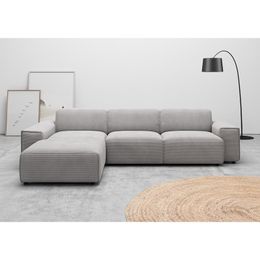 Home Affaire Ecksofa &raquo;Glimminge auch in Breitcord, Feincord, Boucl&eacute; + Easy care-Bezug&laquo; L-Form, Breite 294, Zierkissen grau 12% Polyaxryl, 88% 