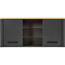 Inter Link H&auml;ngeschrank &raquo;Veneto&laquo; 1 Stk. tlg. Stauraum-Modul, passend zum Sp&uuml;lenschrank, 130x33x57,5 cm MDF, Sicherheitsglas, Spanplatte