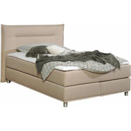 Maintal Boxspringbett inkl. Topper beige Bezug: Strukturstoff aus 100% Polyester;Bezug der Spiegelfl&auml;che Matratzendrell aus 100% Polyester;Bezug des Toppers: 