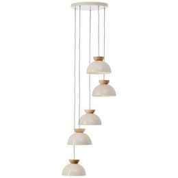 Brilliant Pendelleuchte &raquo;Nalam&laquo; E14 1 Stk. 166 x 45 cm, E14, k&uuml;rzbar, Metall/Holz, natur/beige beige