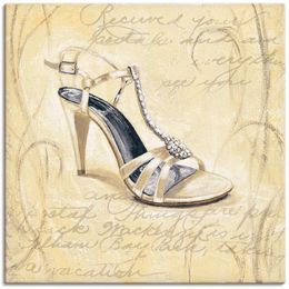 Artland Leinwandbild &raquo;Stiletto I - Schuh&laquo; Mode 1 Stk. tlg. auf Holzrahmen gespannt beige Leinwand
