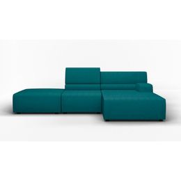 Egoitaliano Ecksofa &raquo;Babouche, Designsofa mit au&szlig;ergew&ouml;hnlichem Sitzkomfort zum Wohlf&uuml;hlen&laquo; blau 100% Polyester. Wasserabweisende Mikrofaser.