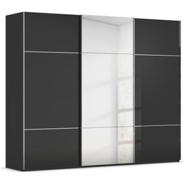 Rauch Schwebet&uuml;renschrank &raquo;Kleiderschrank Schrank Garderobe Schlafzimmerschrank SCALE-TRIO&laquo; edle dreigeteilte Front mit 2 Zierleisten Spiegel/Glas 