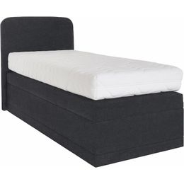 Westfalia Schlafkomfort Boxspringbett wahlweise mit Bettkasten schwarz Box und Kopfteil: Microvelours (100% Polyester) oder Kunstleder (Polyurethan);Bezug der Obermatratze: 