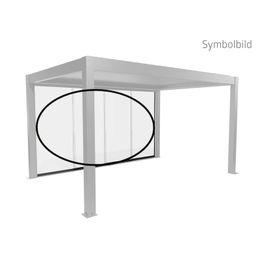 BioHort Glasschiebet&uuml;r &raquo;Klarglas Gr. 4 m f&uuml;r Pergola, verschiedene Farben&laquo; 364,5x 234,9 cm, Glaselemente aus 10 mm ESG Glas, Stahl