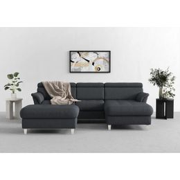 Sit & More sit&more Ecksofa &raquo;Marano L-Form&laquo; inklusive Kopfteilverstellung, wahlweise mit Bettfunktion, Bettkasten grau 98% Polyester, 2% Polyamid