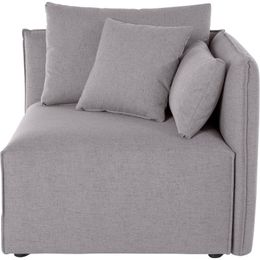 OTTO home Sofa-Eckelement &raquo;N&ouml;re&laquo; Modul - zum Zusammenstellen; in vielen Bezugsqualit&auml;ten und Farben grau Samtoptik (100% Polyester);Struktur (100% 