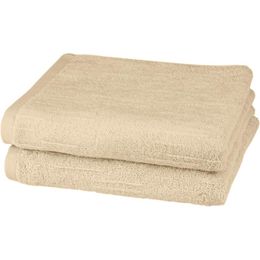 Ross Handtuch &raquo;Premium&laquo; 100% Baumwolle beige Frottier, Obermaterial: 100% Baumwolle