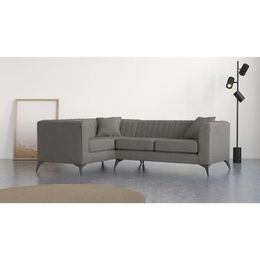 Home Affaire Ecksofa &raquo;MATTHEW L-Form ideal f&uuml;r kleine R&auml;ume, Ma&szlig;e B/T/H: 240/167/74 cm&laquo; elegantes Designsofa, Steppung im R&uuml;cken, incl. Zierkissen 