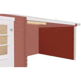 Lasita Maja Gartenhaus-Seitenwand Seitenwand 28mm, Grundmass 2950x1824, Schwedenrot rot Holzwerkstoff