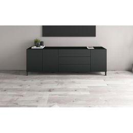 borchardt M&ouml;bel borchardt M&ouml;bel Sideboard Metallf&uuml;&szlig;e, grifflose Optik schwarz Spanplatte