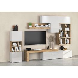 OTTO home Wohnwand &raquo;Chronos Wohnwand, Medienwand, 8-er set&laquo; 8 Stk. tlg. wei&szlig; Holzwerkstoff
