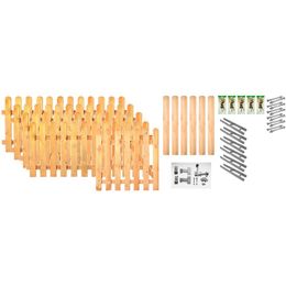 TETZNER & JENTZSCH Lattenzaun &raquo;Lakeland 1&laquo; 4 Elemente, LxH: 874x100 cm braun Holzwerkstoff