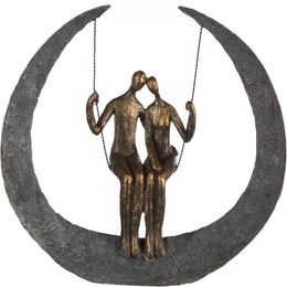 Casablanca by Gilde Dekofigur &raquo;Skulptur Swing, bronzefarben/grau&laquo; bronzefarben/grau, Polyresin orange Polyresin
