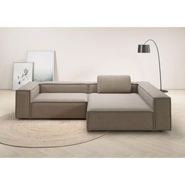 Home Affaire Ecksofa &raquo;Watertown, moderne XXL L-Form, 306 cm breit&laquo; Komfortabel mit tiefer Sitzfl&auml;che &ndash; ideal f&uuml;r gro&szlig;e Wohnr&auml;ume grau 100% Polyester
