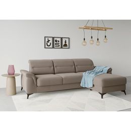 Sit & More sit&more Ecksofa &raquo;Sinatra L-Form&laquo; mit Recamiere, optional mit Kopfteilverstellung und Armteilfunktion grau 90% Polyester, 10% Polyamid
