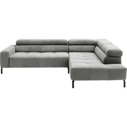Home Affaire Ecksofa &raquo;Claya, L-Form, incl. Kopfteilverstellung, Breite 276 cm&laquo; wahlweise elektrischer Sitzvorzug grau 95% Polyester, 5% Nylon