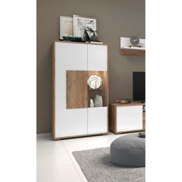 OTTO home Vitrine &raquo;Stela&laquo; mit Push-to-open und Soft-Close-Funktion wei&szlig; Holzwerkstoff