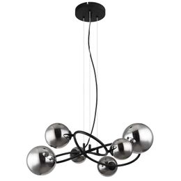 Globo LIGHTING H&auml;ngeleuchte &raquo;RIHA&laquo; G9 1 Stk. Warmwei&szlig; H&auml;ngeleuchte, Pendelleuchte, Glas, Design Leuchte, Esszimmer schwarz
