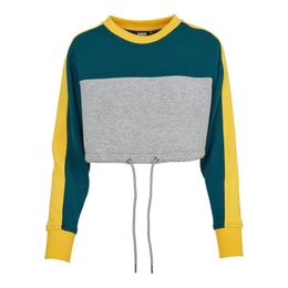 Urban Classics Damen Urban Classics Sweatshirt &raquo; Damen Ladies Cropped 3-Tone Stripe Crew&laquo;, 1 Stk. XS
