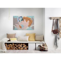 A.S. Cr&eacute;ation Leinwandbild &raquo;floral collage&laquo; Abstrakt Kunst 1 Stk. tlg. Keilrahmen Bild Floral Abstrakt Leinwand-Bild Wohnzimmer modern Kinder bunt Holz, Stahl