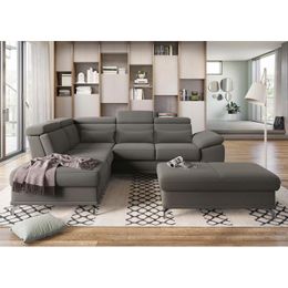 Sit & More sit&more Ecksofa &raquo;Cabrio L-Form, B: 274 cm, mit Sitztiefen-, Arm- & Kopfteilverstellung&laquo; 3 Nierenkissen, Federkern, optional Bettfunktion und Stauraum