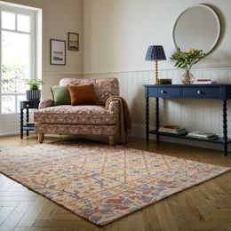 FLAIR RUGS Teppich &raquo;TAYLOR PATCHWORK&laquo; rechteckig 7 mm H&ouml;he Bedruckter Jute-Patchwork-Teppich blau Baumwolle, Jute, Kunstfaser