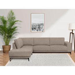OTTO home Ecksofa &raquo;Casina&laquo; mit abgerundeter Ottomane, in einem weichen Chenille-Stoff beige 90%Polyester, 10% Nylon