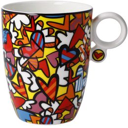 Goebel Tasse &raquo;Britto&laquo; Pop Art, K&uuml;nstlertasse, Romero Britto - All We Need is Love bunt Porzellan
