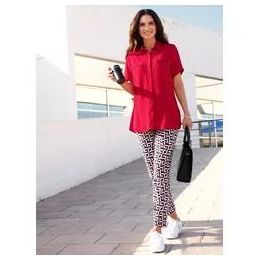 Longbluse Inspirationen, Damen, Gr. 42, rot, 100% Viskose, unifarben, Blusen Longbluse