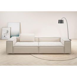Home Affaire 3-Sitzer &raquo;Watertown moderner 3-Sitzer&laquo; extra breites Sofa mit in eleganten Bez&uuml;gen & gro&szlig;z&uuml;giger Sitzfl&auml;che beige 94% Polyester, 6% Nylon