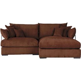 Home Affaire Ecksofa &raquo;Casa XXL L-Form, Breite 247 cm&laquo; Mega-Sofa, Cord oder Chenille-Struktur w&auml;hlbar, mit Federkern! 100% Polyester