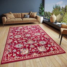 Hanse Home Teppich &raquo;Caracci&laquo; rechteckig 8 mm H&ouml;he L&auml;ufer, Orientalisch, Kurzflor, Wohnzimmer, Schlafzimmer, Esszimmer rot Jute, Polyester, 