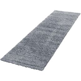 Ayyildiz Teppiche Hochflor-L&auml;ufer &raquo;Life Shaggy 1500&laquo; rechteckig 30 mm H&ouml;he Langflor, uni, gro&szlig;e Farbauswahl, robust, auch in rund grau Kunstfaser