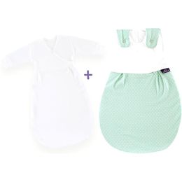 Tr&auml;umeland Babyschlafsack &raquo;Set P&uuml;nktchen mint&laquo; gr&uuml;n Obermaterial: 100% Baumwolle