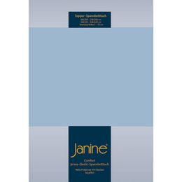 Janine Spannbettlaken &raquo;TOPPER 5001&laquo; mit Rundumgummizug blau Jersey-Elasthan, Obermaterial: 95% Baumwolle, 5% Elasthan