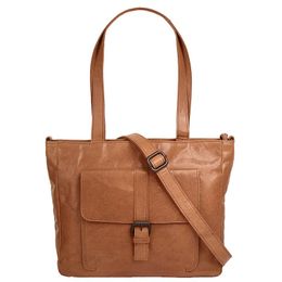 SPIKES & SPARROW Spikes & Sparrow Damen Shopper echt Leder braun
