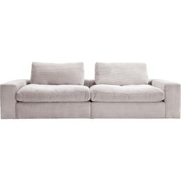 Alina Big-Sofa &raquo;Sandy&laquo; 266 cm breit und 123 cm tief, in modernem Cordstoff grau Cord GCT (92% Polyester, 8% Nylon)