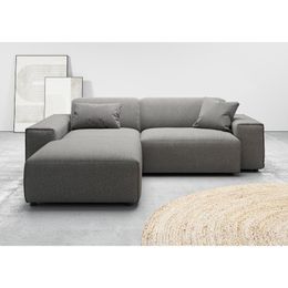 Home Affaire Ecksofa &raquo;Glimminge L-Form auch in Breitcord, Feincord + Easy care-Bezug,&laquo; Breite 234, Zierkissen grau 100% Polyester