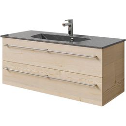 Waschtisch &raquo;Serie 6025 Mineralmarmor-Waschtisch mit Unterschrank, 117 cm breit&laquo; 2 Stk. tlg. Waschplatz mit 2 Schubladen, h&auml;ngend, verschiedene 