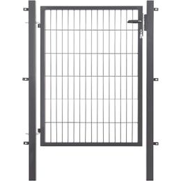 GARDEN 'N' MORE Zauneinzelt&uuml;r &raquo;Einzeltor Excellent&laquo; 123 cm hoch, anthrazit grau Stahl