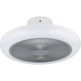 Eglo LED Deckenleuchte &raquo;KOSTRENA Leuchte und Ventilator - ABS - LED - 3X8,5W - IP20&laquo; LED-Modul 1 Stk. Kaltwei&szlig; Neutralwei&szlig; Warmwei&szlig; Deckenventilator, 