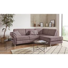 Sit & More sit&more Ecksofa &raquo;Clio L-Form&laquo; wahlweise mit Bettfunktion und Bettkasten, inklusive Federkern grau