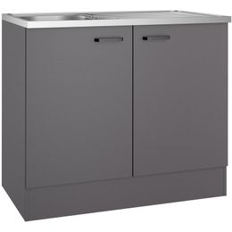 Optifit Sp&uuml;lenschrank &raquo;OPTImulti&laquo; Breite 100 cm, Tiefe 60 cm, mit Sp&uuml;lenauflage Spanplatte