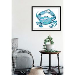 queence Bild &raquo;Palina&laquo; Kunst Meer Wassertiere 1 Stk. tlg. HD Premium Poster-Druck inkl. Holzrahmen blau Acrylglas, Holz, Papier